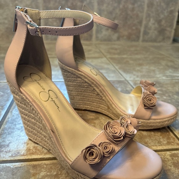 Jessica Simpson | Shoes | Jessica Simpson Jeffina Blush Wedges | Poshmark
